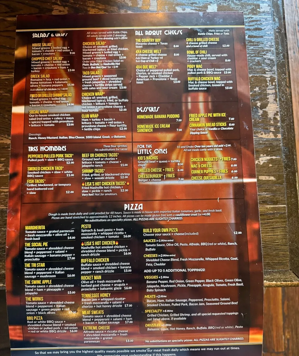 Town Square Social Menu - Updated November 2025