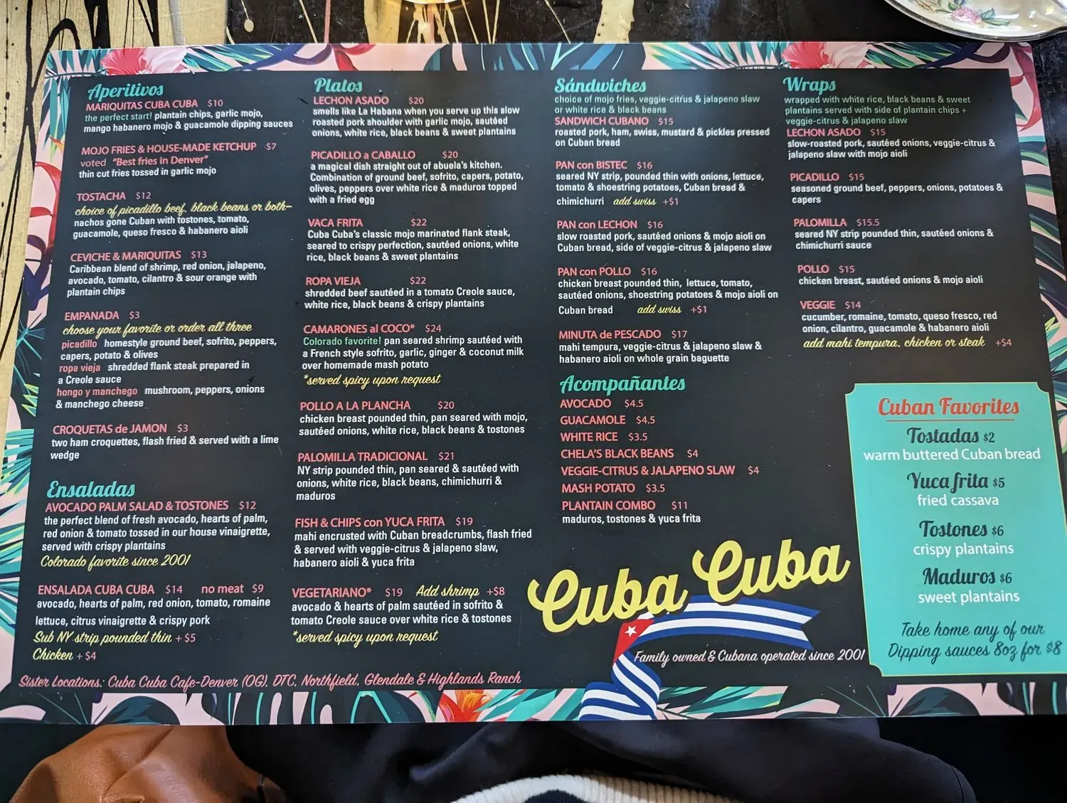 Cuba Cuba Castle Rock Menu - Updated November 2025