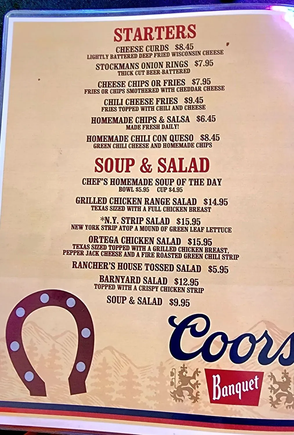 Denver/Lakewood Stockyard Saloon - The Yard Bar Menu - Updated November ...
