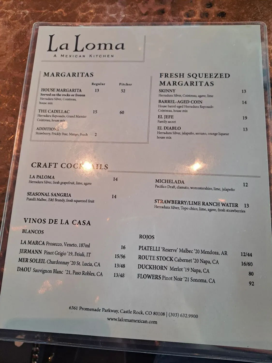 Savinas Mexican Kitchen Previously Named La Loma Castle Rock Menu Updated October 2025