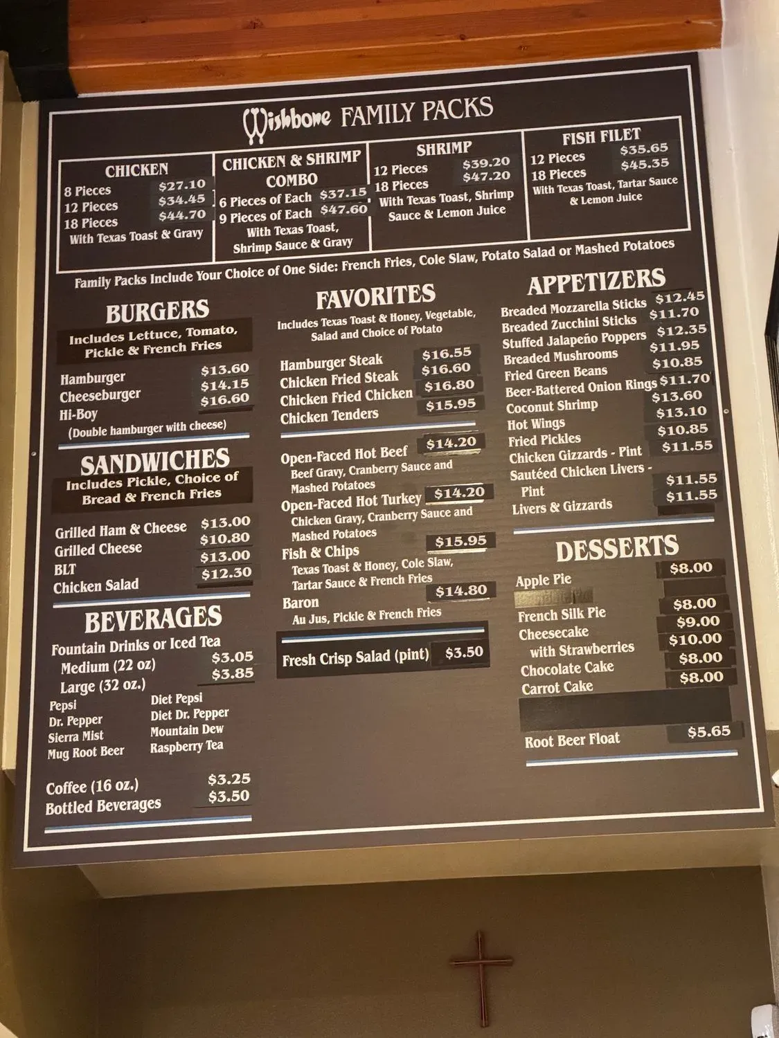 The Wishbone Family Restaurant Menu - Updated October 2025