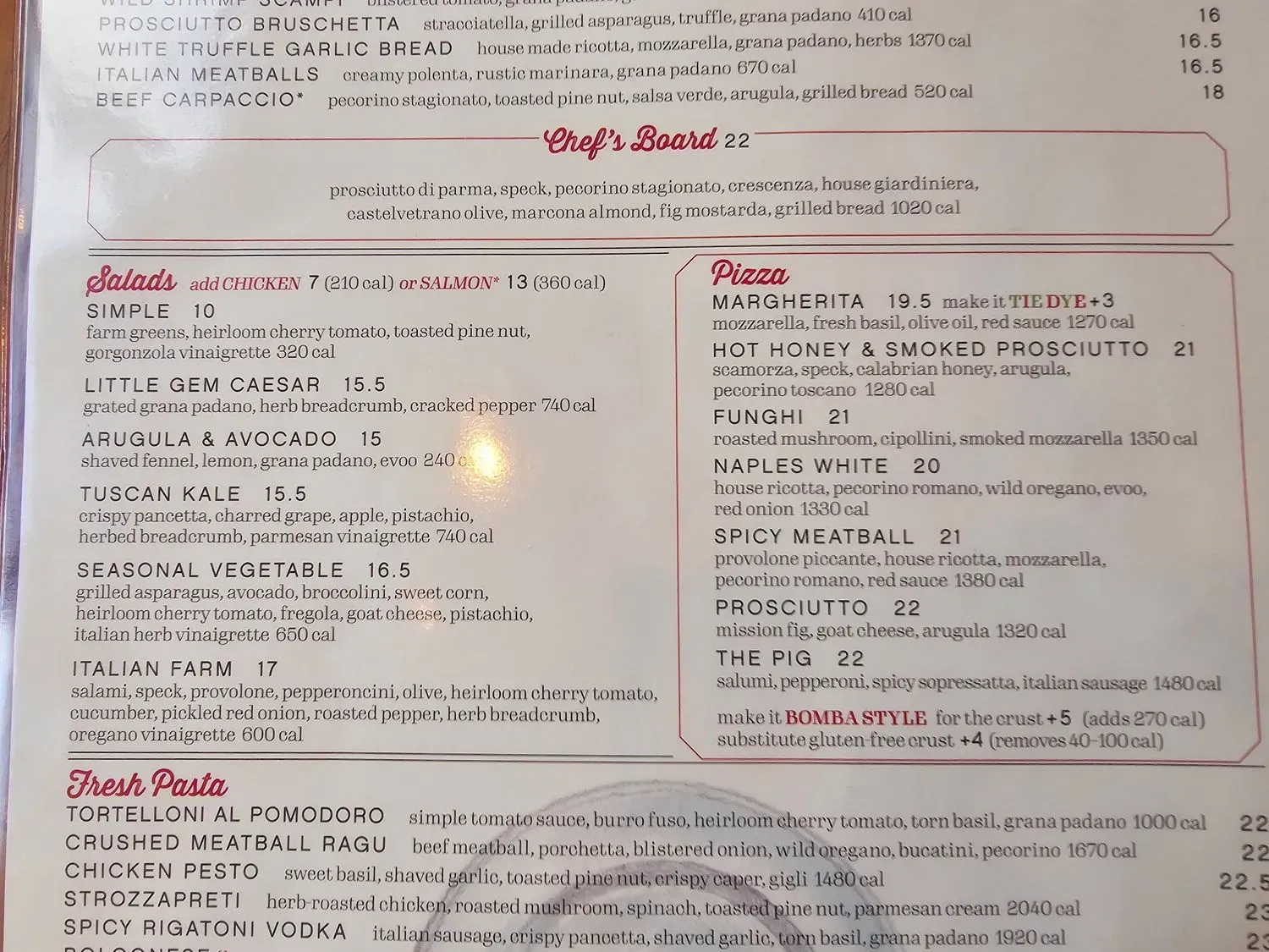 North Italia Menu - Updated November 2025