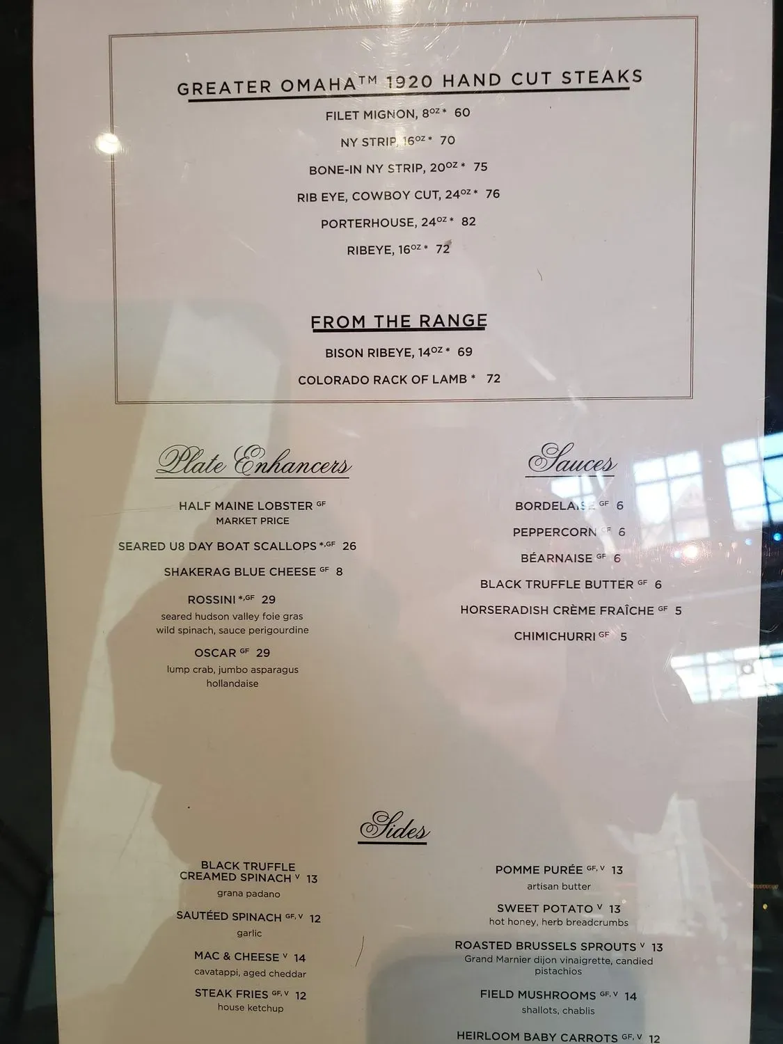 Old Hickory Steakhouse Menu - Updated November 2025