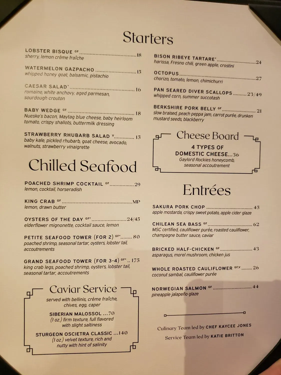 Old Hickory Steakhouse Menu - Updated November 2025