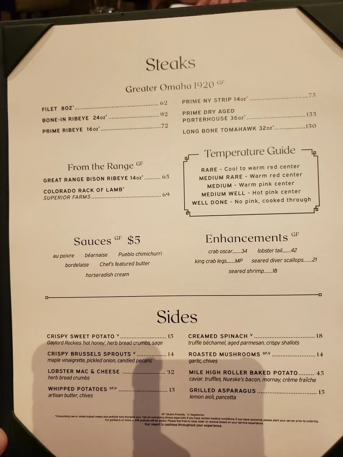 Old Hickory Steakhouse Menu - Updated November 2025