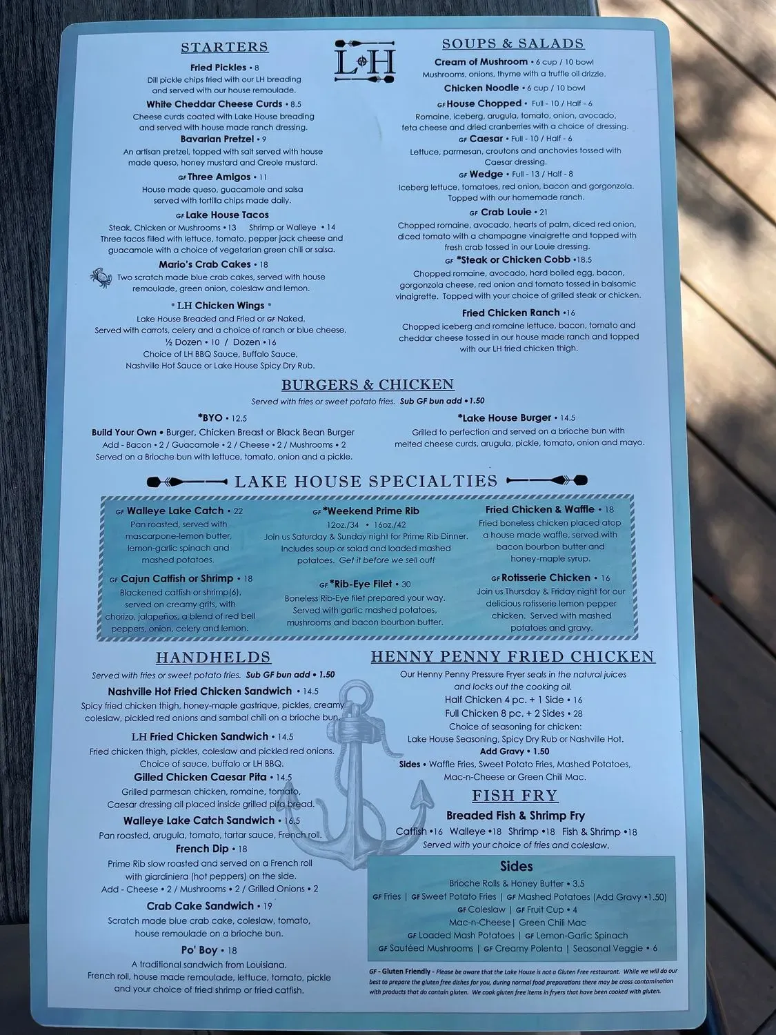 The Lake House Kitchen & Tavern Menu - Updated November 2025