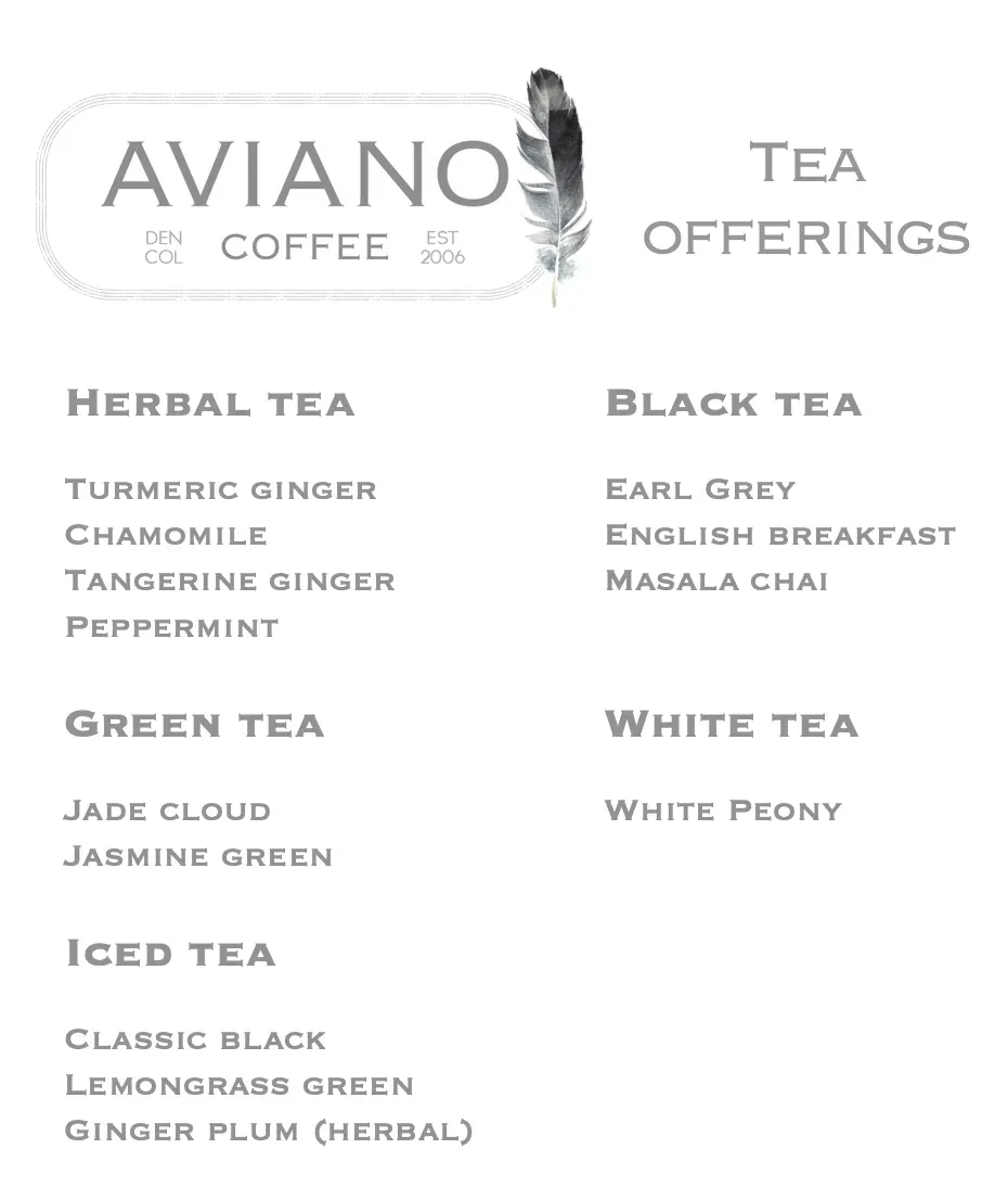 Aviano Coffee Cherry Creek North Menu - Updated October 2025