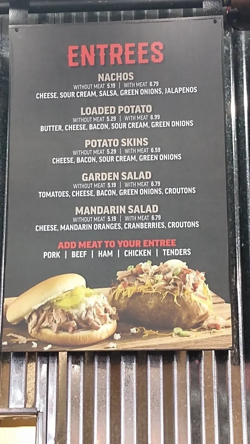 Rick's Barbecue Menu - Updated November 2025