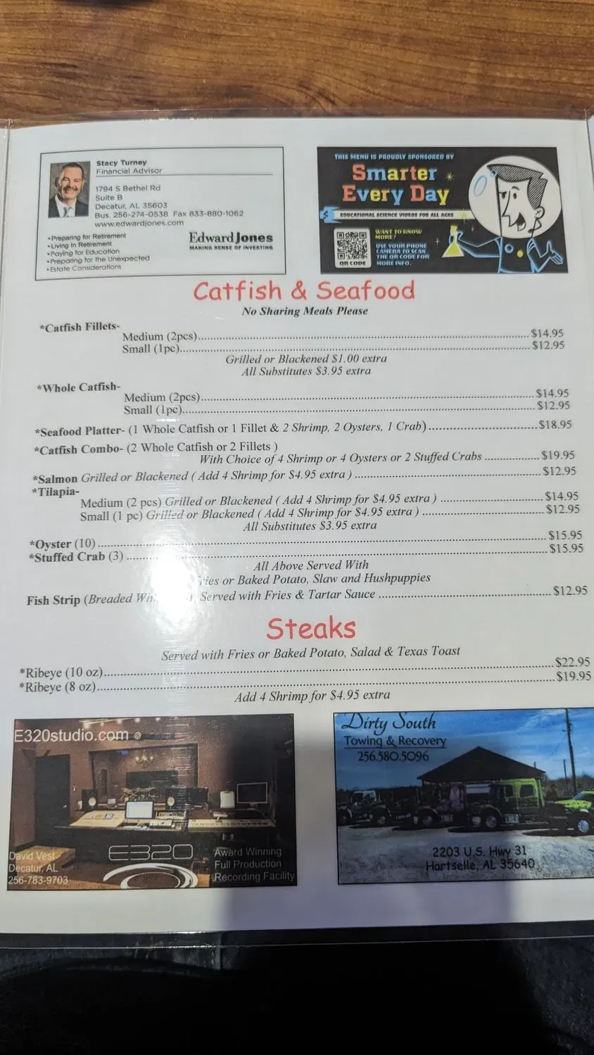 Libby's Catfish & Diner Eatery Menu - Updated November 2025