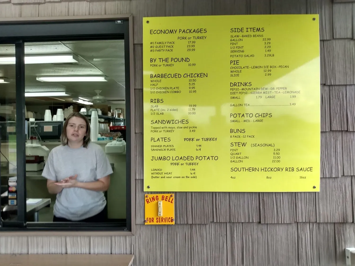 Southern Hickory Barbecue Menu - Updated October 2025