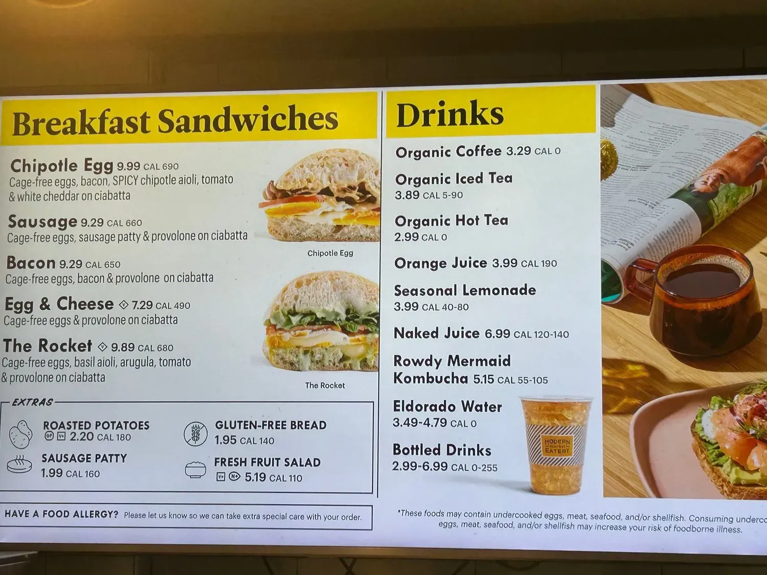 Modern Market Menu - Updated November 2025