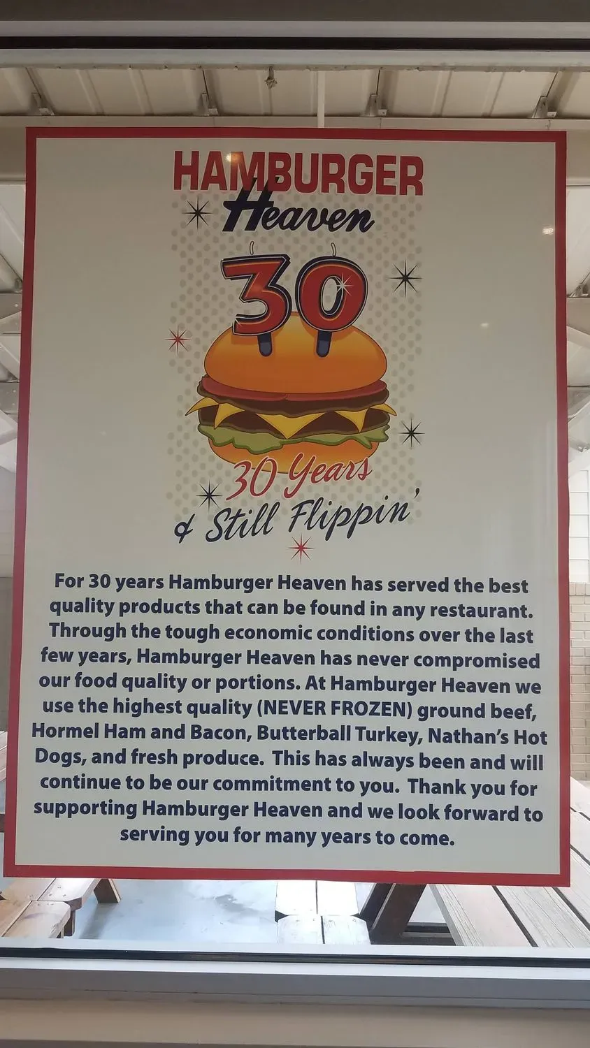 Hamburger Heaven Menu - Updated October 2025