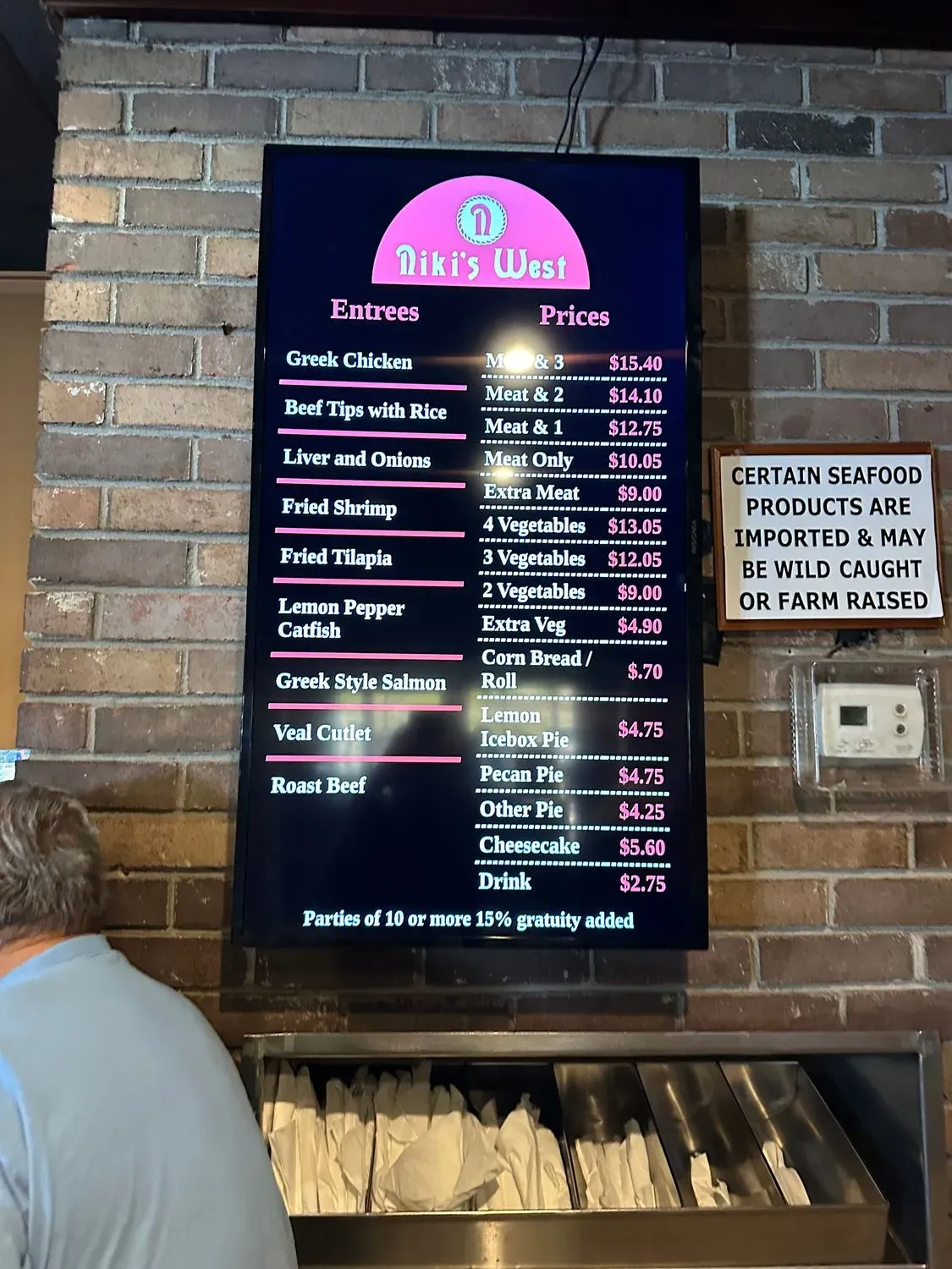 Niki's West Menu - Updated November 2025