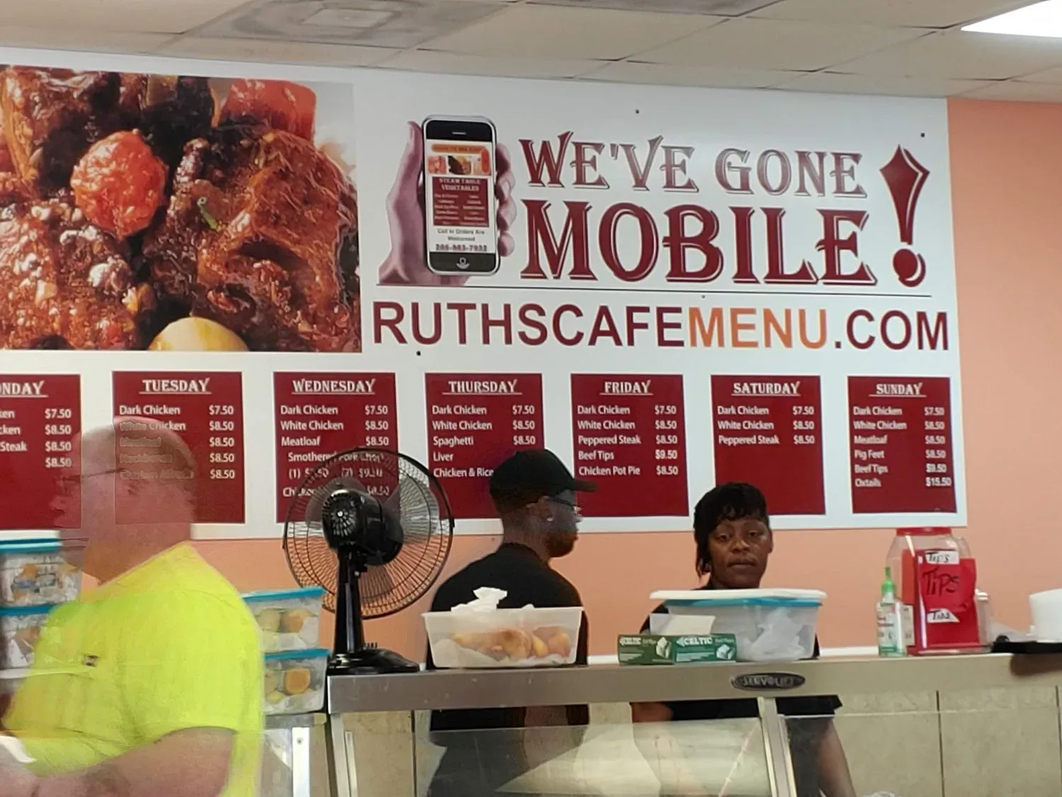 Ruth's Cafe Menu - Updated October 2025