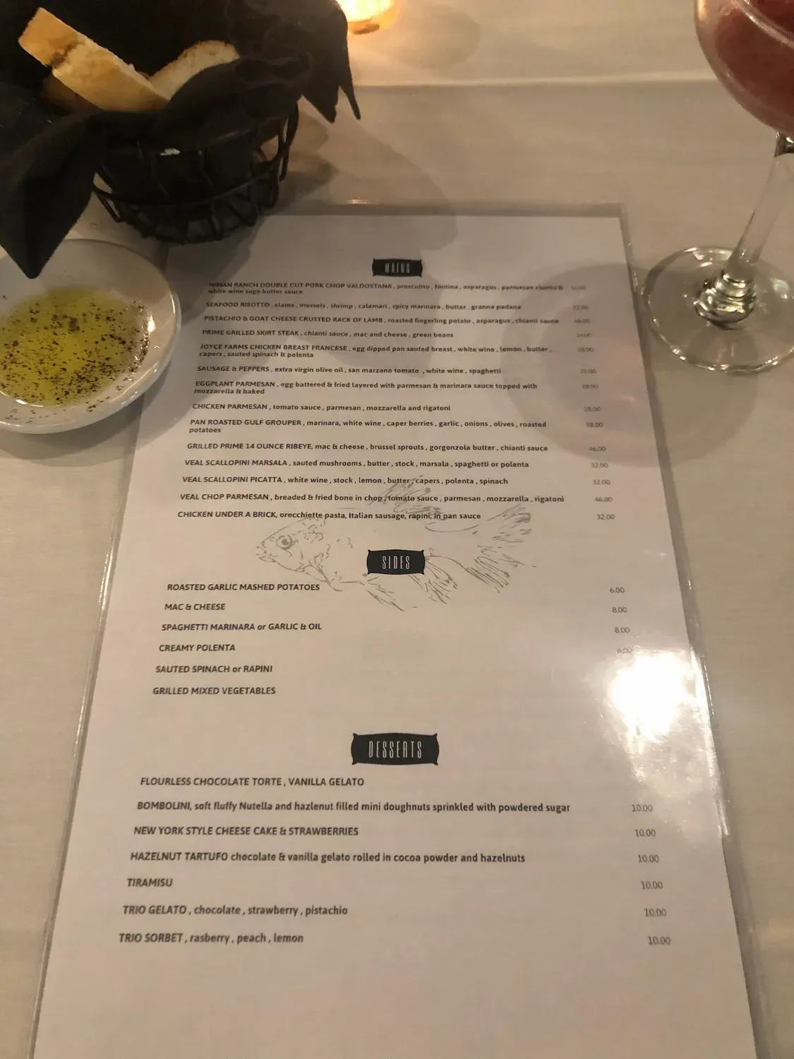 Gianmarco's Restaurant Menu - Updated November 2025