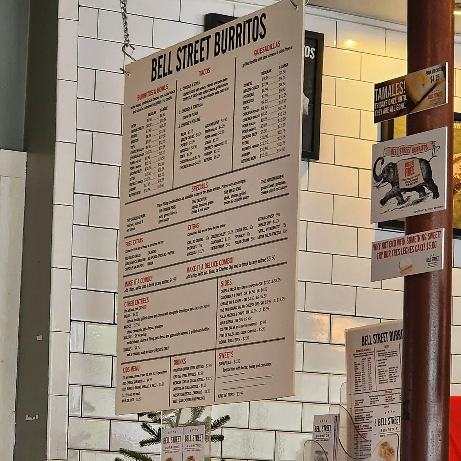 Bell Street Burritos Menu - Updated November 2025