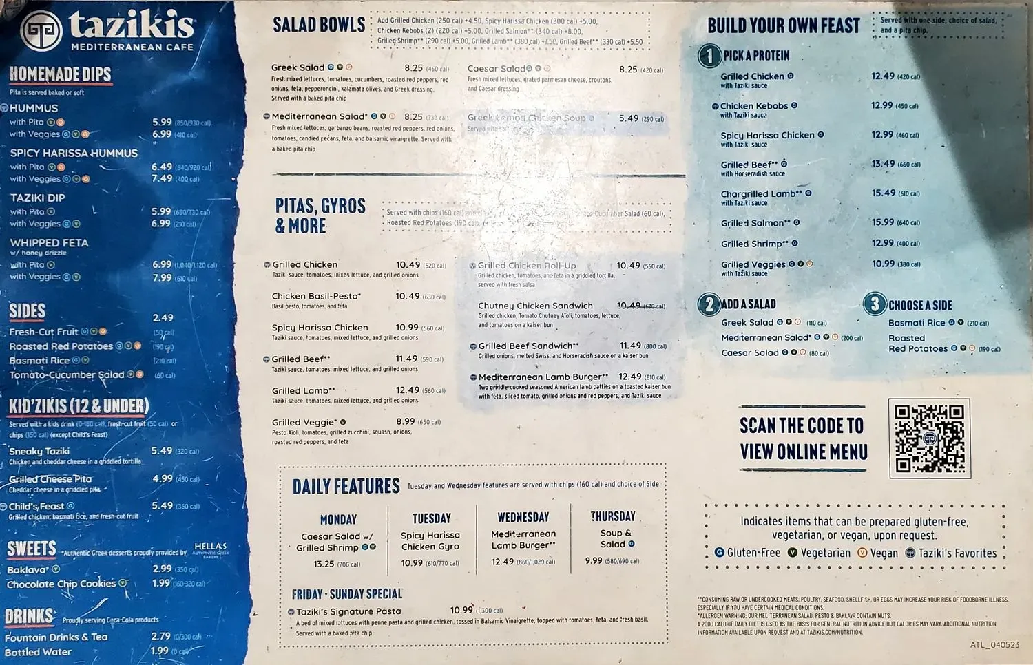 Taziki's Mediterranean Cafe - Toco Hills Menu - Updated August 2025