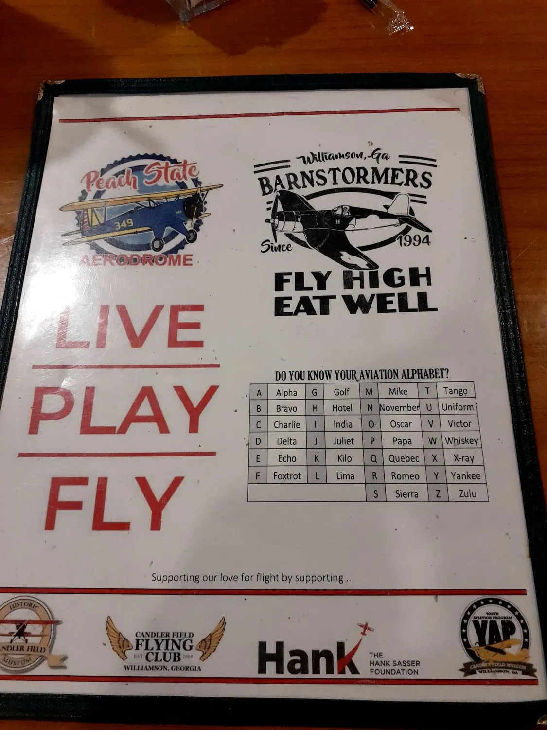 Barnstormer's Grill and Event Center Menu - Updated August 2025