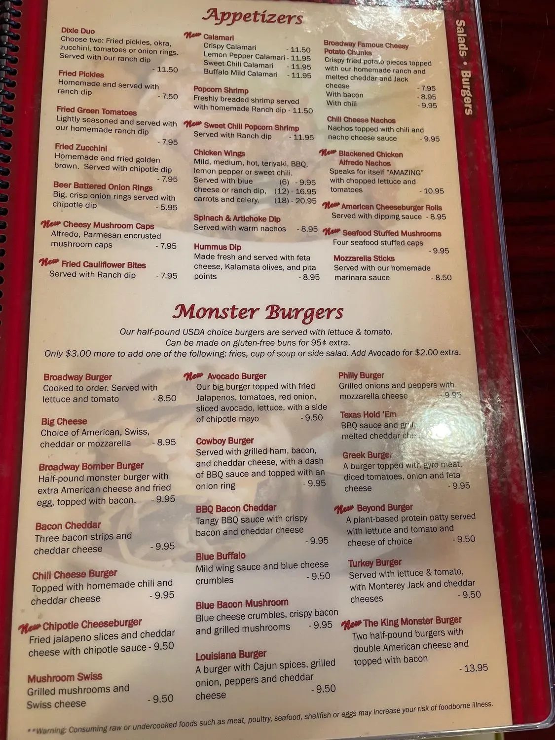 Broadway Diner Menu - Updated October 2025