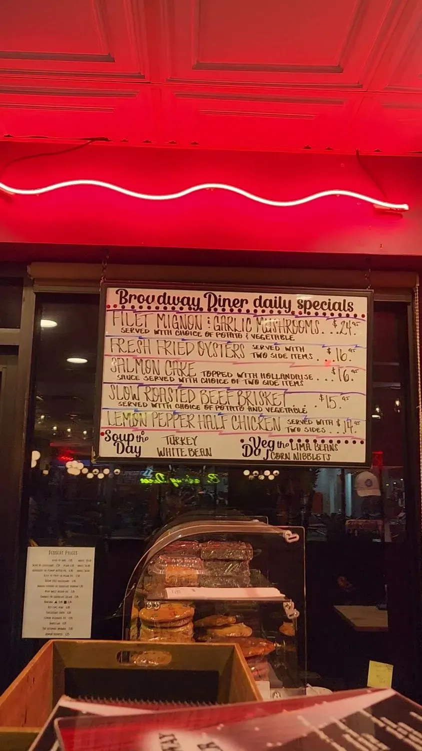 Broadway Diner Menu - Updated October 2025