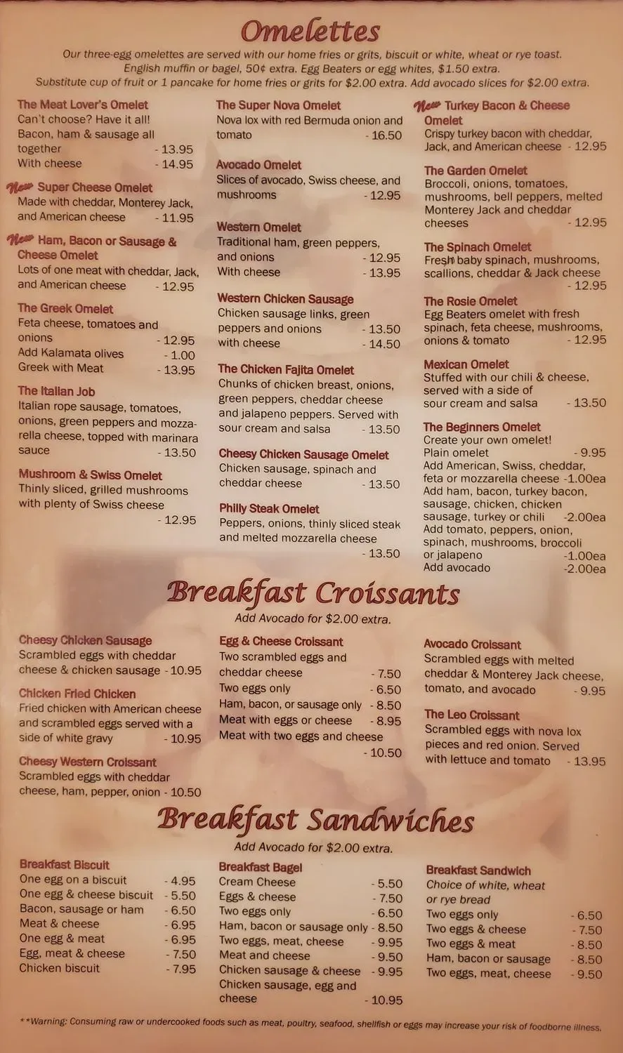 Broadway Diner Menu - Updated October 2025
