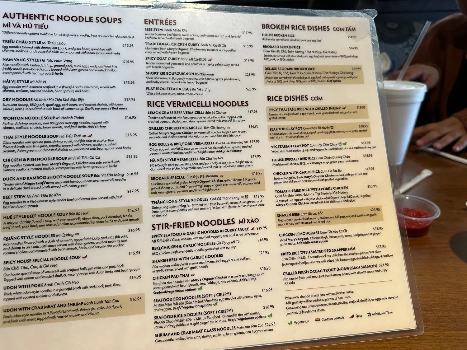 Brodard Restaurant Menu - Updated November 2025