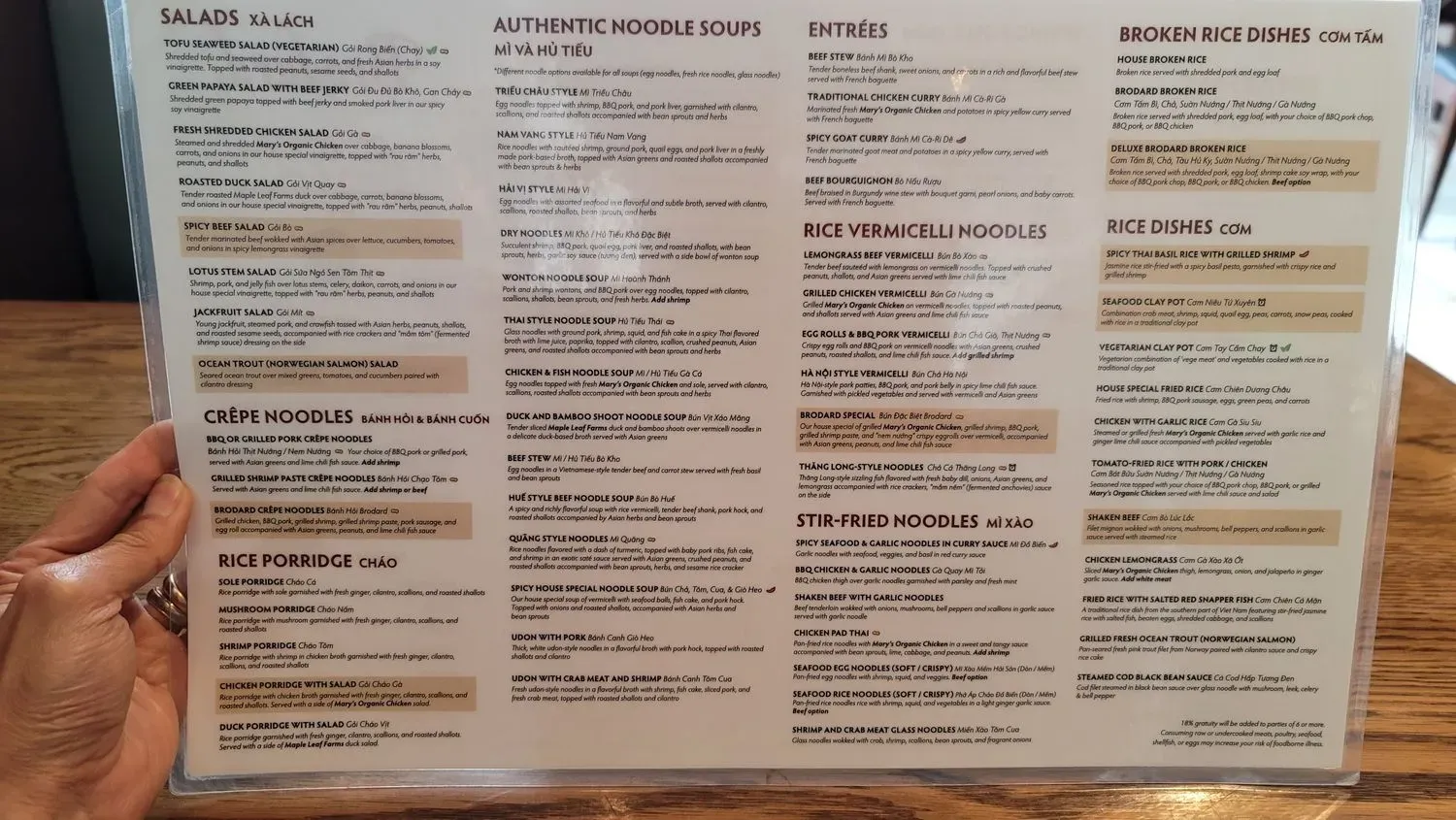 Brodard Restaurant Menu - Updated November 2025