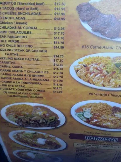 El Corral Mexican Grill Menu | Riverside, CA | Checkle