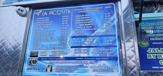 La Picosita (Food Truck) Menu | Lodi, CA | Checkle