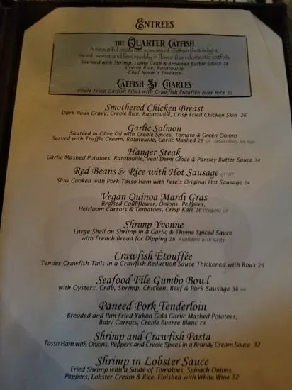 The Quarter Creole Cuisine Menu | Claremont, CA | Checkle