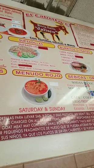 El Cabrito Menu | Pomona, CA | Checkle