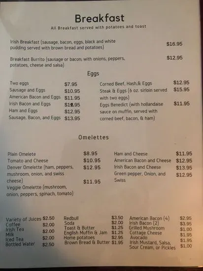 The Shamrock Bar & Grill Menu | Newport Beach, CA | Checkle