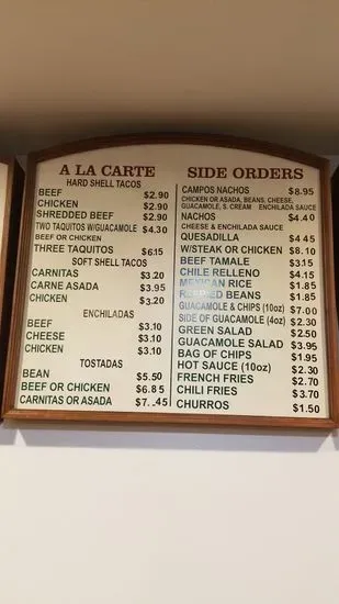 Campos Famous Burritos Menu | Simi Valley, CA | Checkle