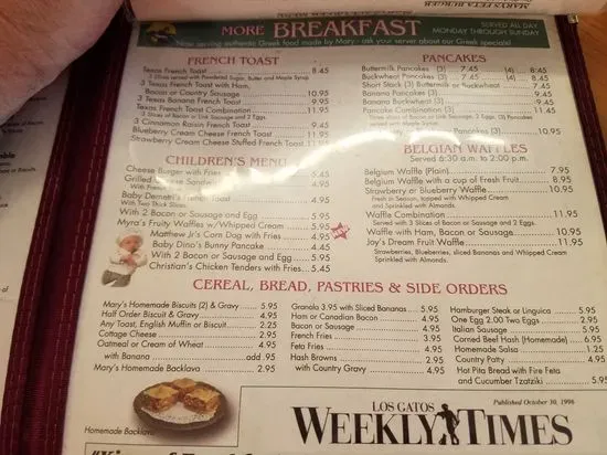 Gold Miner Cafe Menu | Folsom, CA | Checkle