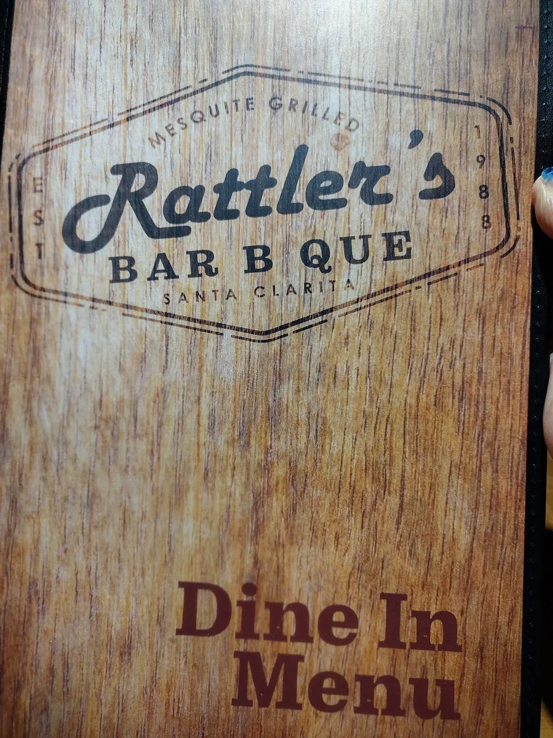Rattler's Bar B Que Menu - Updated November 2025