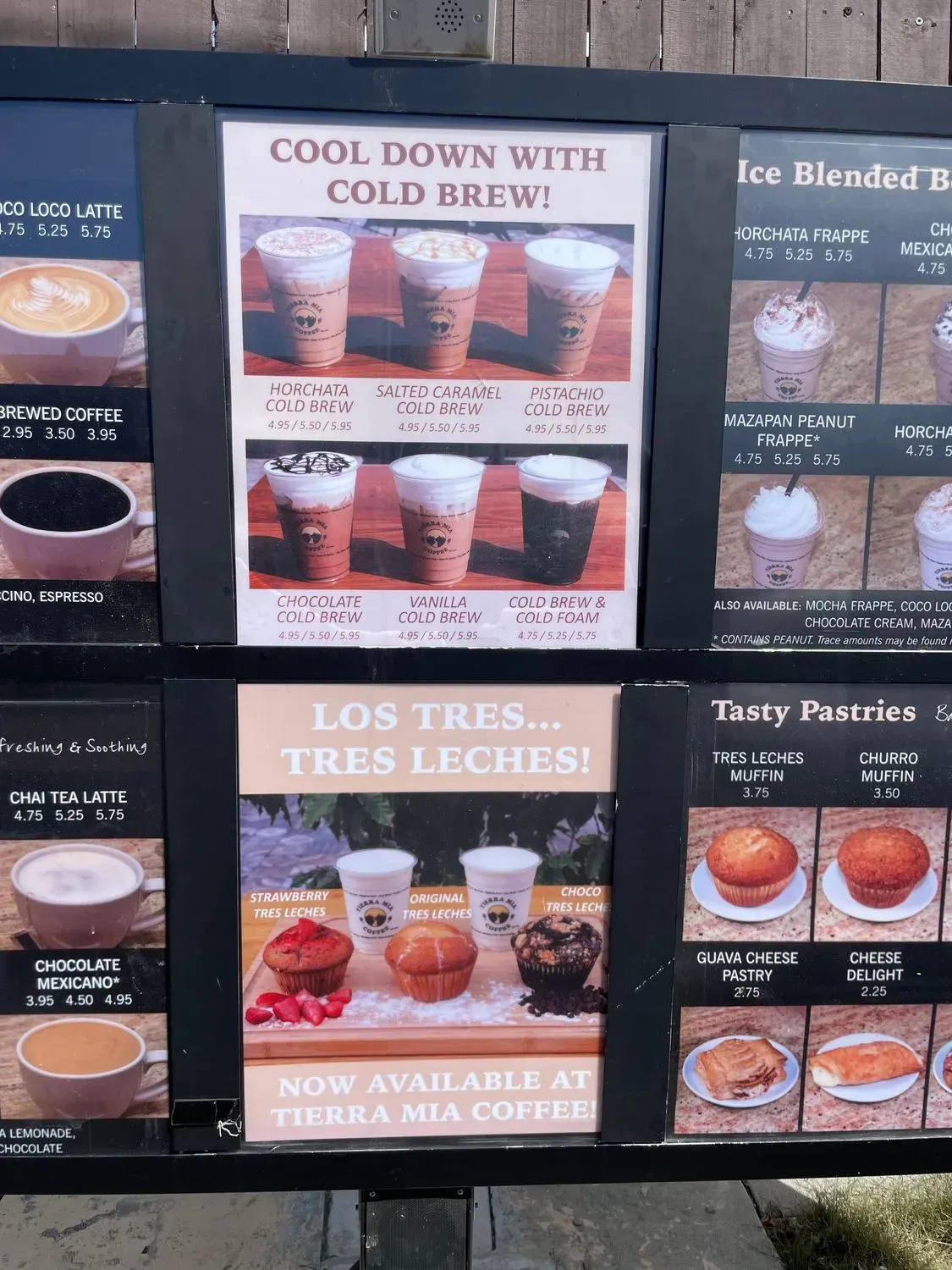 Tierra Mia Coffee Drive Thru Menu - Updated November 2025