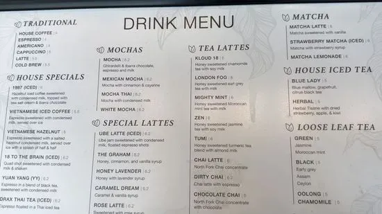18 Grams Coffee Roasters Menu | Sacramento, CA | Checkle