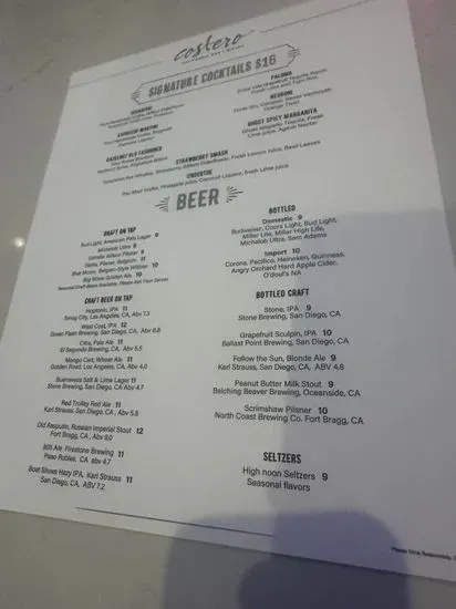 Costero Bistro Menu | Los Angeles, CA | Checkle