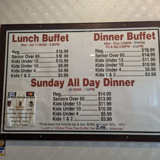 Kings Buffet Menu Rome NY Checkle