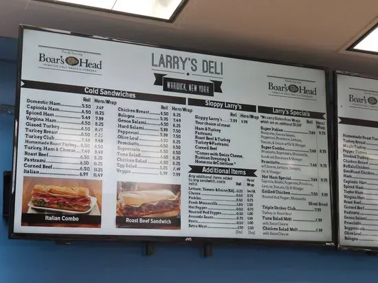 Larry's Deli Menu | Warwick, NY | Checkle