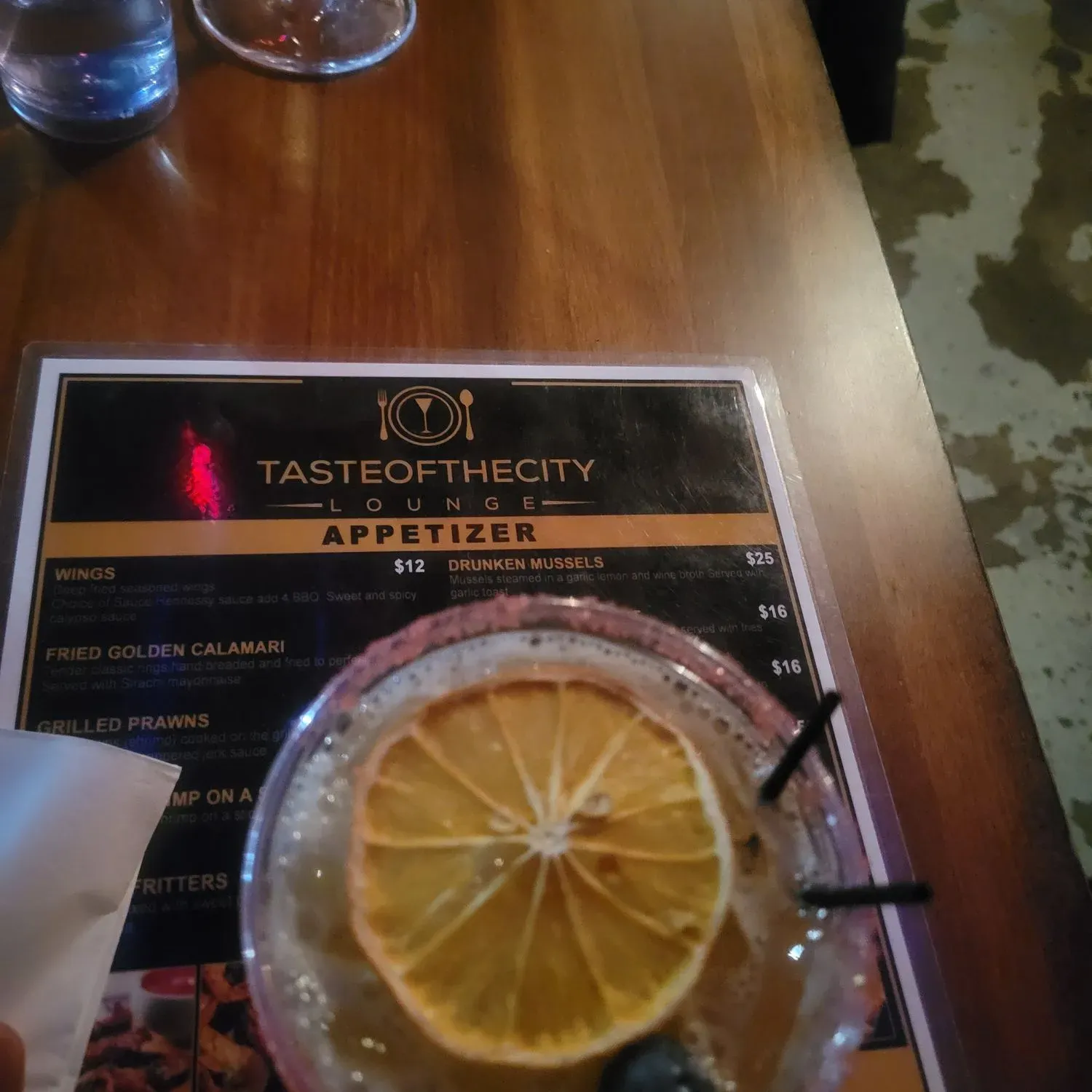 Taste of the City Lounge Menu - Updated October 2025