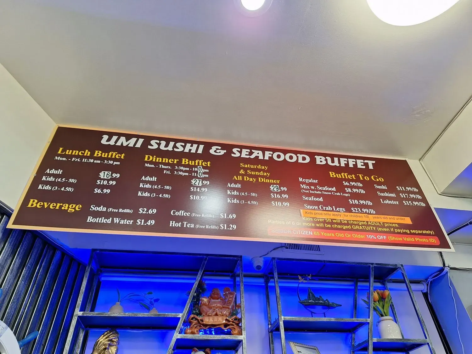 Umi Sushi & Seafood Buffet Menu - Updated November 2025