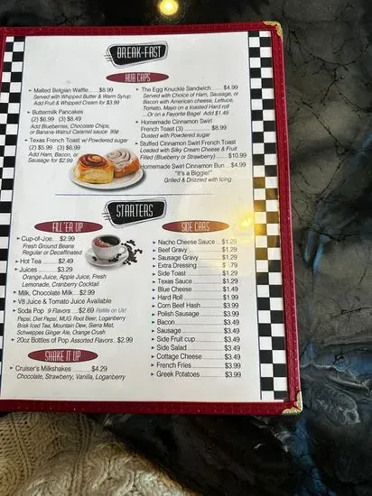 Cruisers Diner Menu | Cheektowaga, NY | Checkle