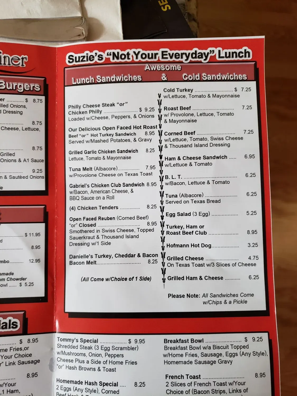 Suzie's Cafe Menu | Syracuse, NY | Checkle