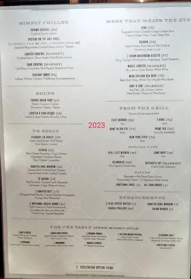 TS Steakhouse Menu | Oneida, NY | Checkle