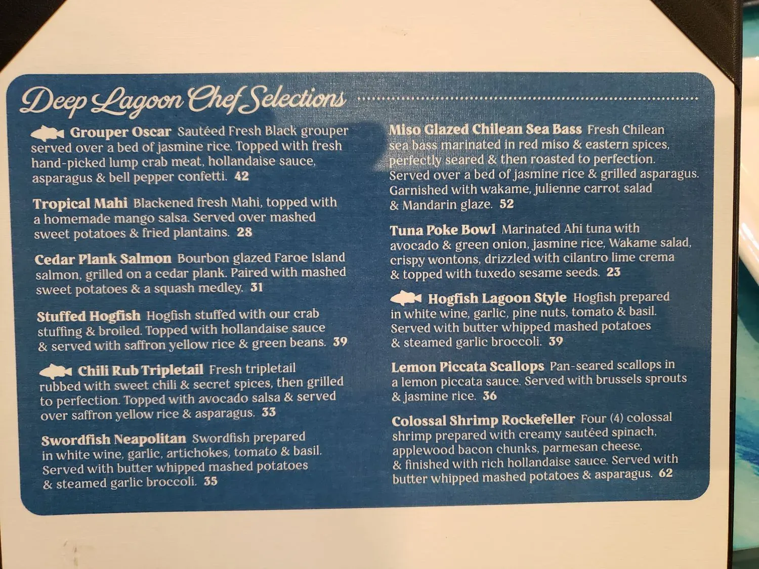 Deep Lagoon Seafood and Oyster House Menu - Updated October 2025