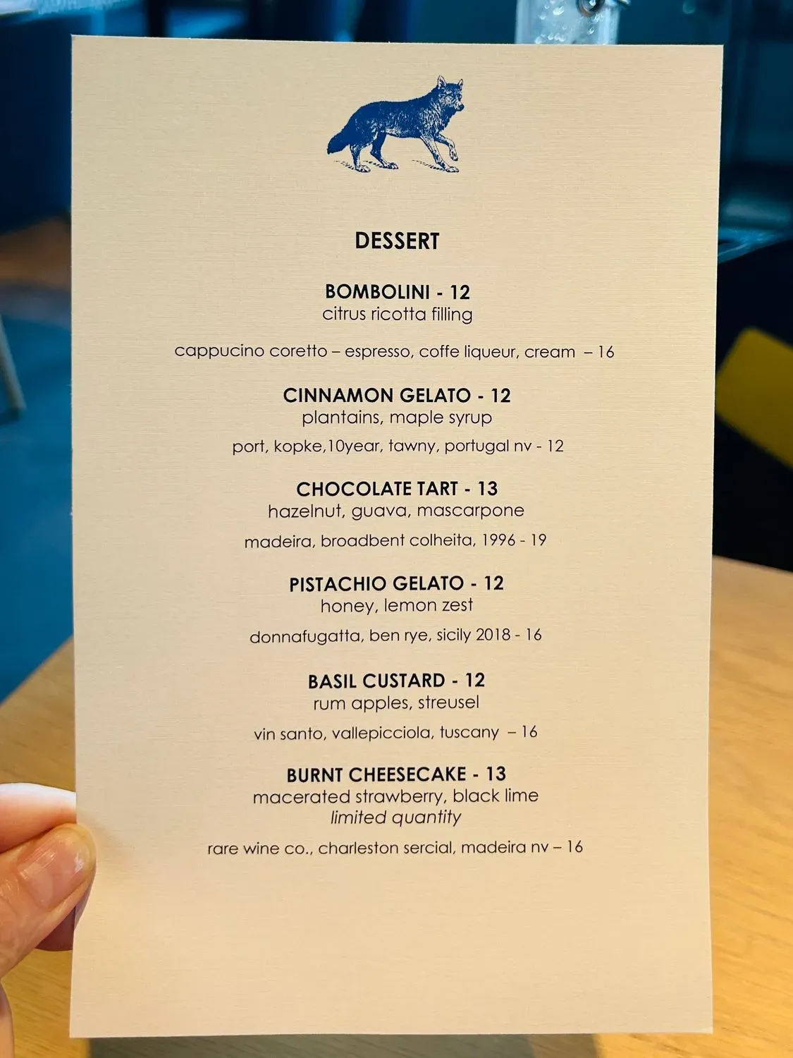 Rocca Menu - Updated September 2025