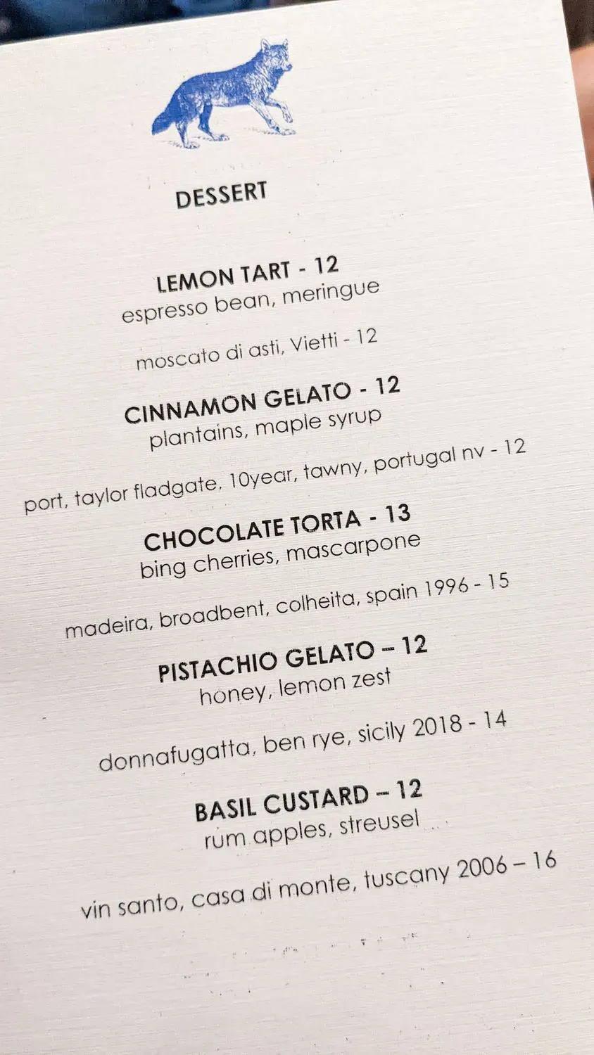 Rocca Menu - Updated September 2025