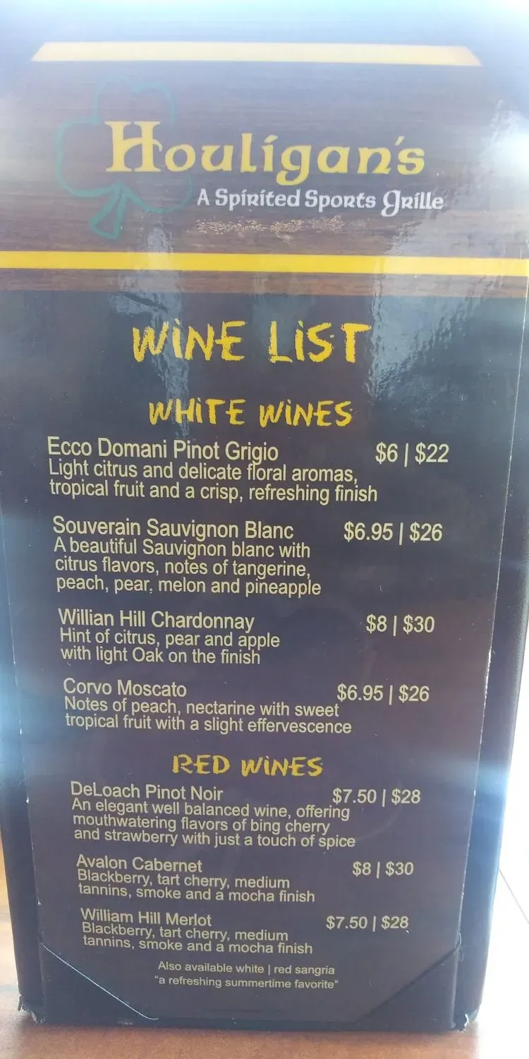 Houligan's Port Orange Menu | Port Orange, FL | Checkle