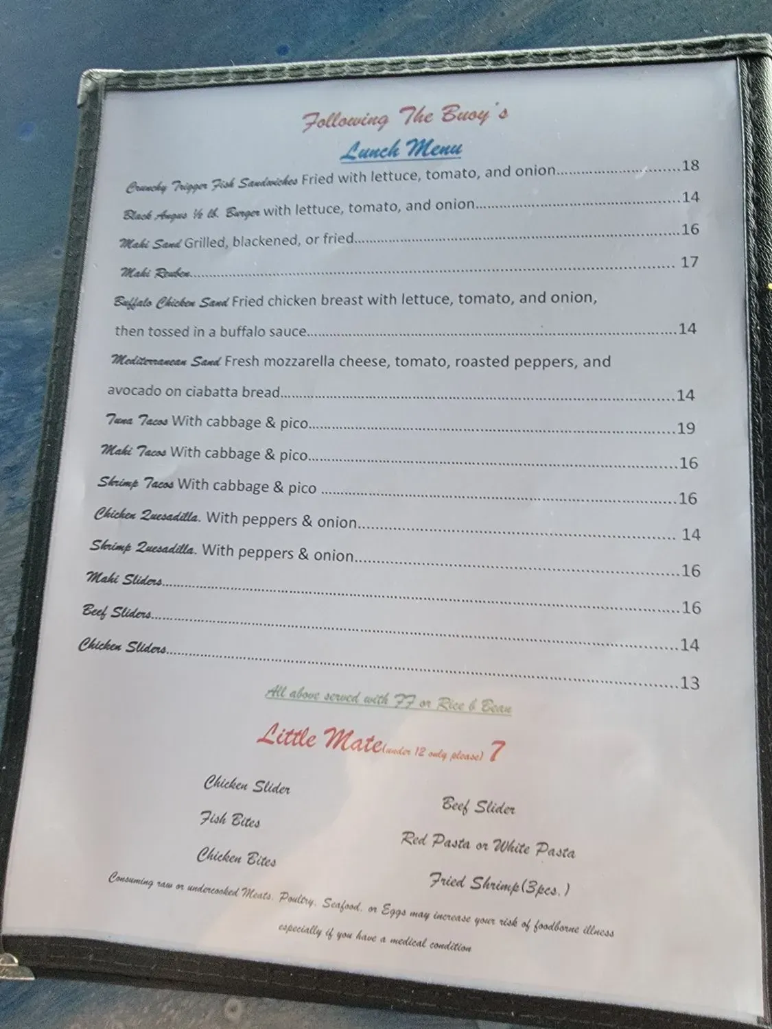 Skipper's Cove Bar & Grill Menu - Updated November 2025